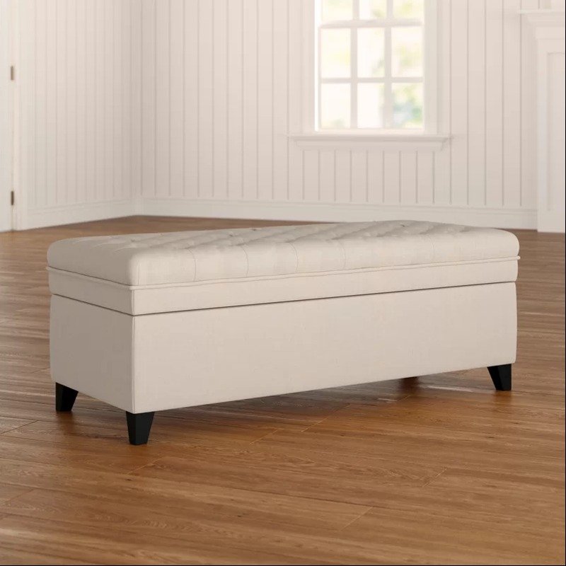 Urban Rolf 50'' Wide Tufted Rectangle Storage Ottoman with Storage ...